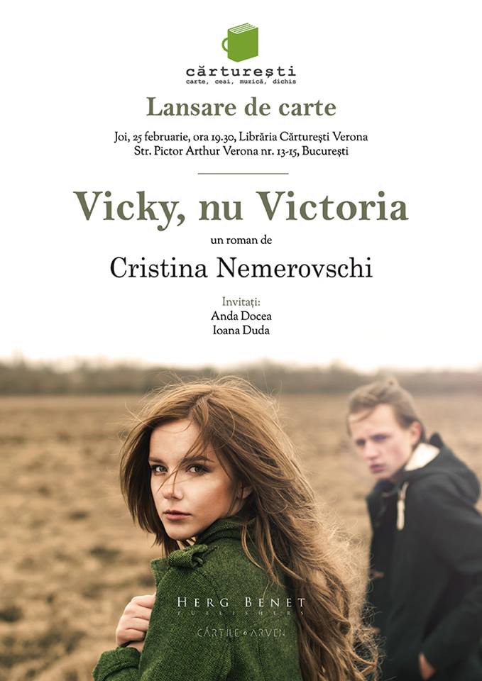 Cristina Nemerovschi lansează „Vicky, nu Victoria” la Cărturești Verona ...