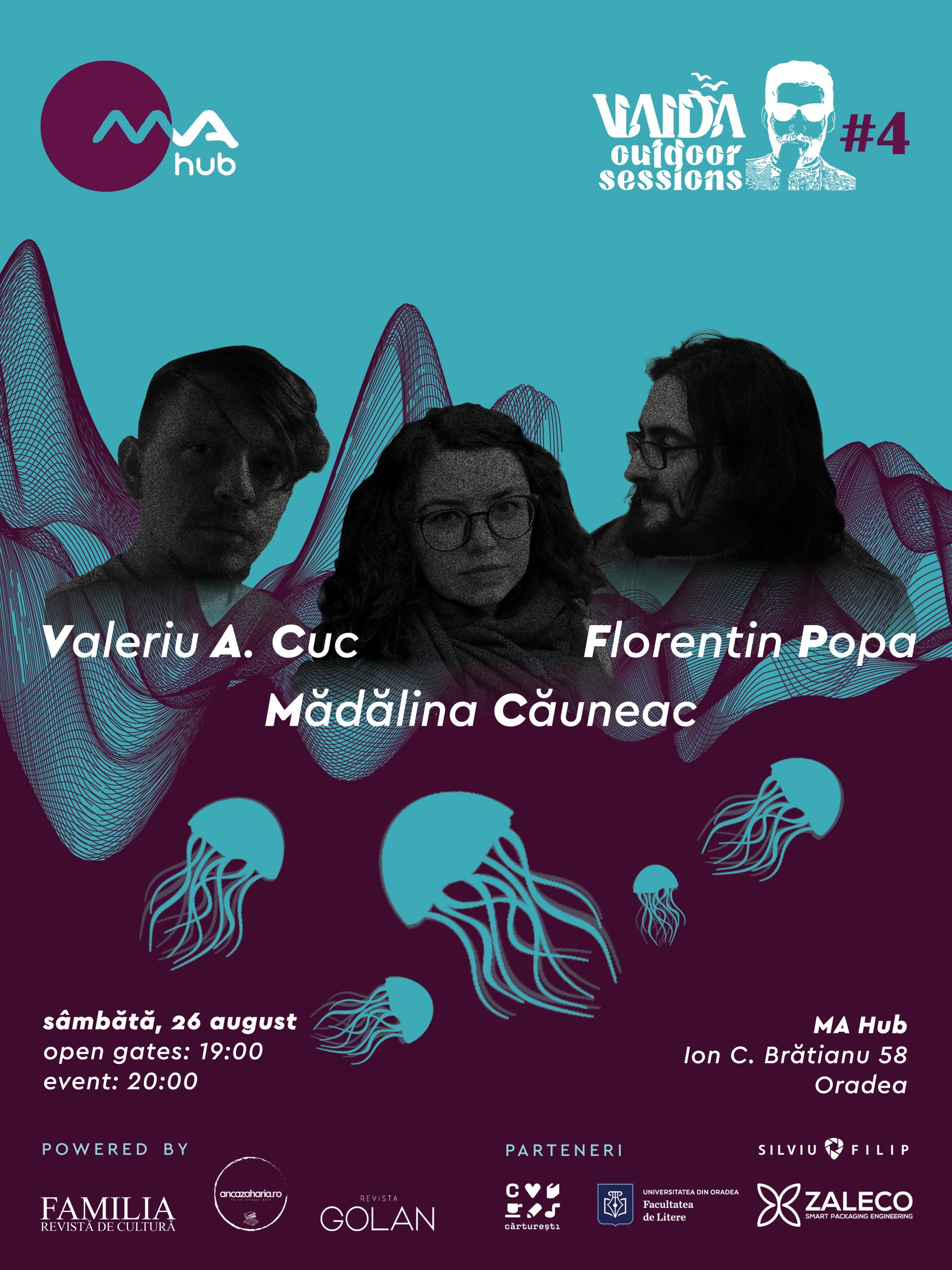 Florentin Popa, Mădălina Căuneac și Valeriu A. Cuc la Vaida Outdoor ...