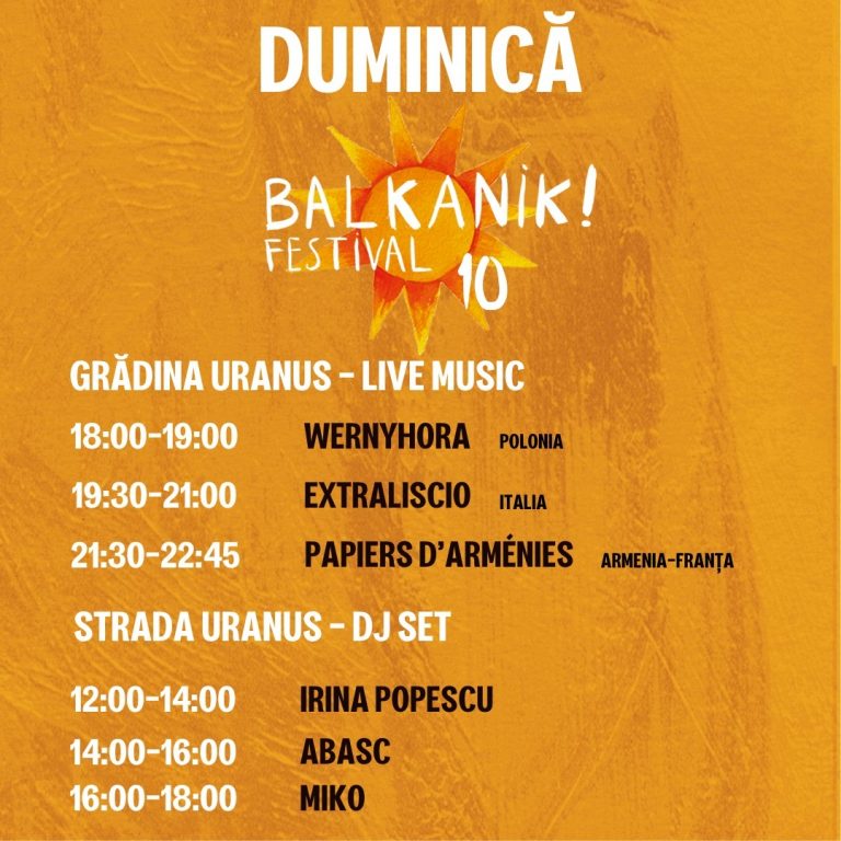 Concerte, DJ sets, expoziții, meșteșuguri, gastronomie la Balkanik ...