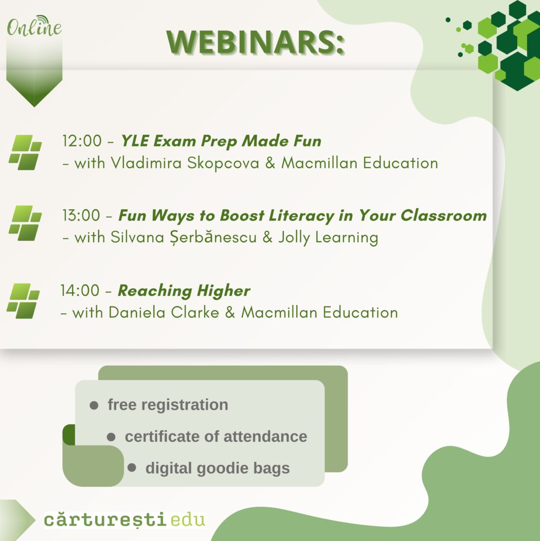 ELT Back to School Training Day 2024 - Cărturești Webinars - Blog ...